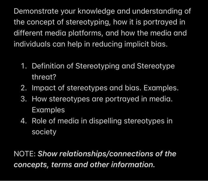 Solved Demonstrate your knowledge and understanding of the | Chegg.com