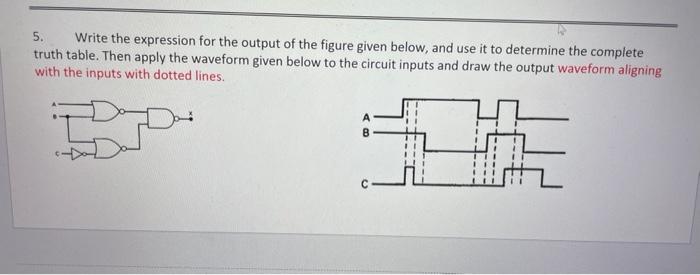 Solved 5. Write the expression for the output of the figure | Chegg.com