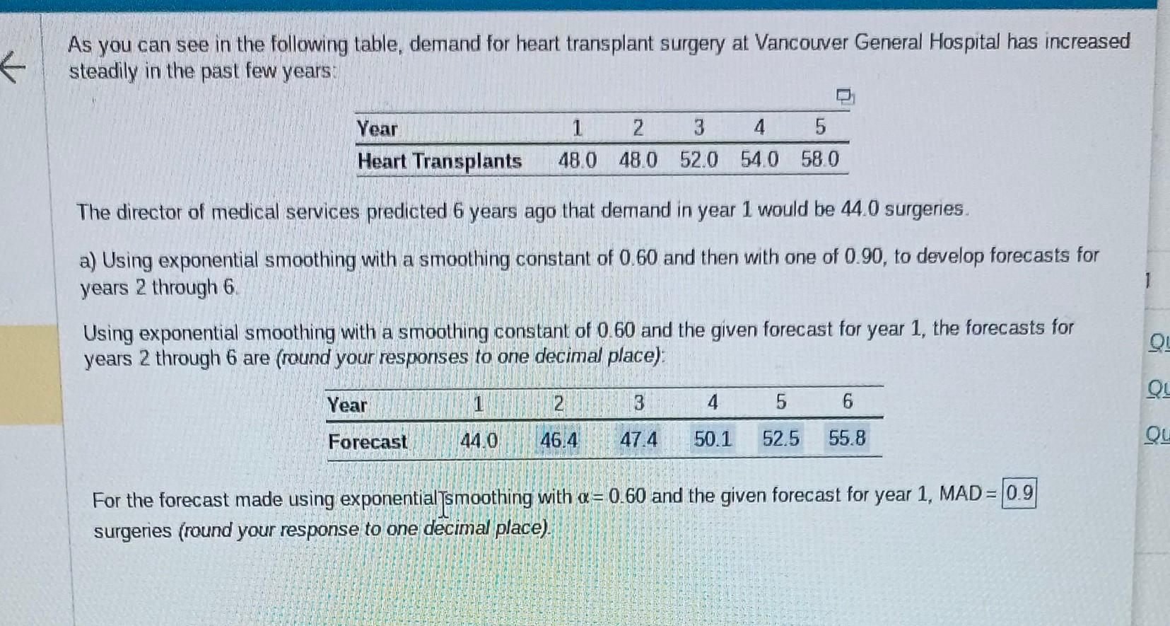 Solved As you can see in the following table, demand for | Chegg.com
