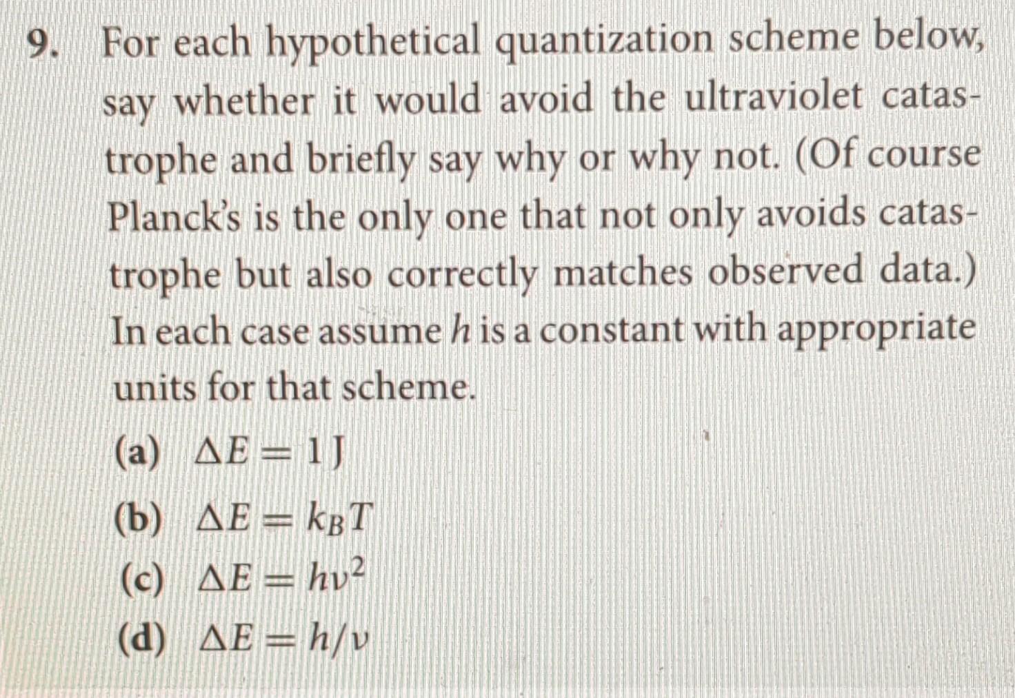 Solved For each hypothetical quantization scheme below, say | Chegg.com