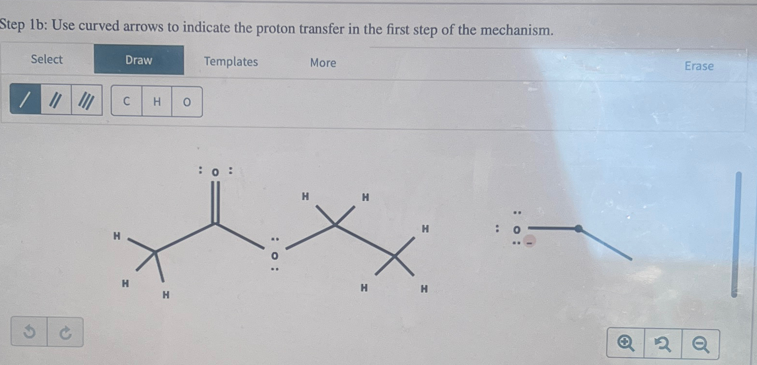Solved Step 1b: Use curved arrows to indicate the proton | Chegg.com