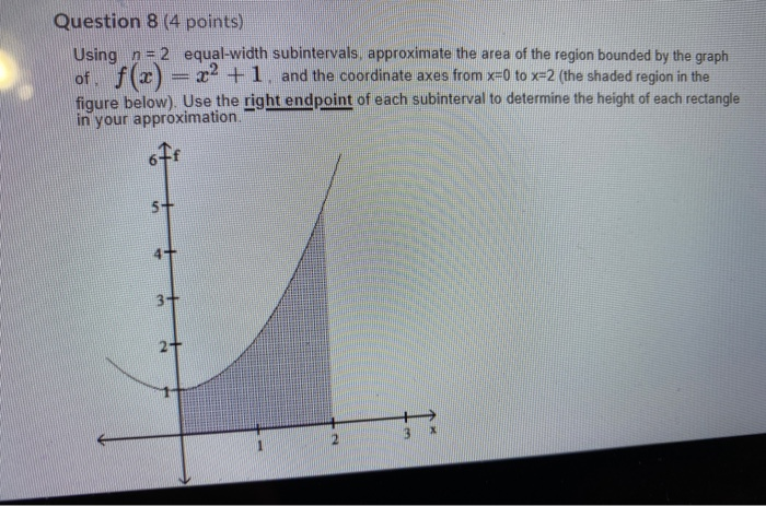 Solved Question 8 (4 points) Using n= 2 equal-width | Chegg.com