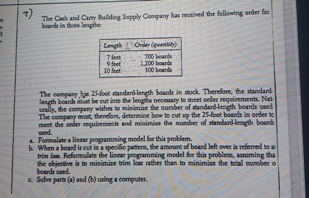 Solved use an lp model and excel solver to find solution for | Chegg.com