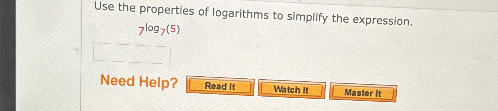 Solved Use the properties of logarithms to simplify the | Chegg.com