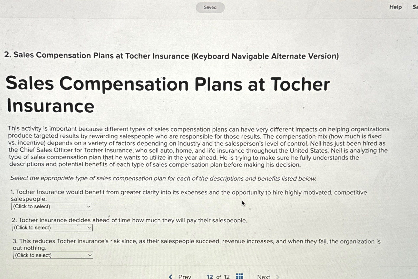 Solved SavedHelp2. ﻿Sales Compensation Plans at Tocher | Chegg.com