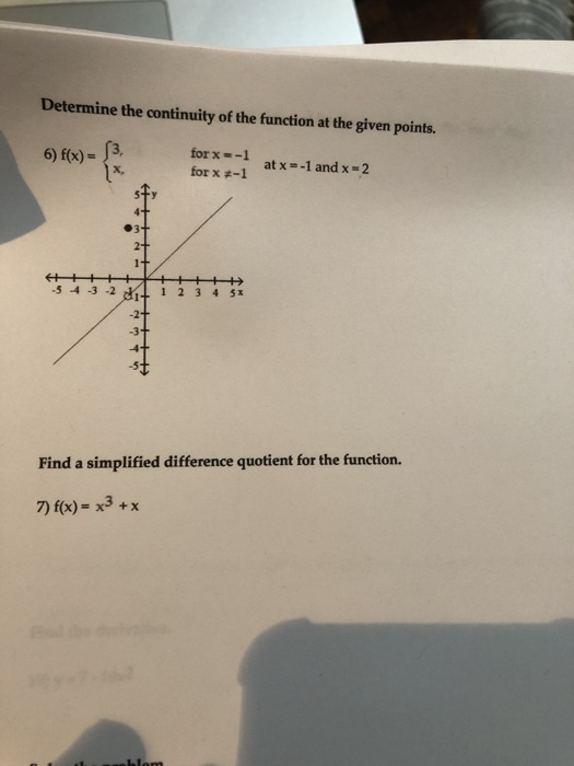 Solved Determine the continuity of the function at the given | Chegg.com