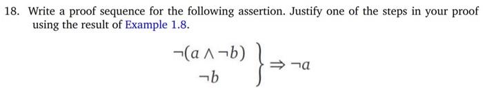 Solved 18. Write a proof sequence for the following | Chegg.com