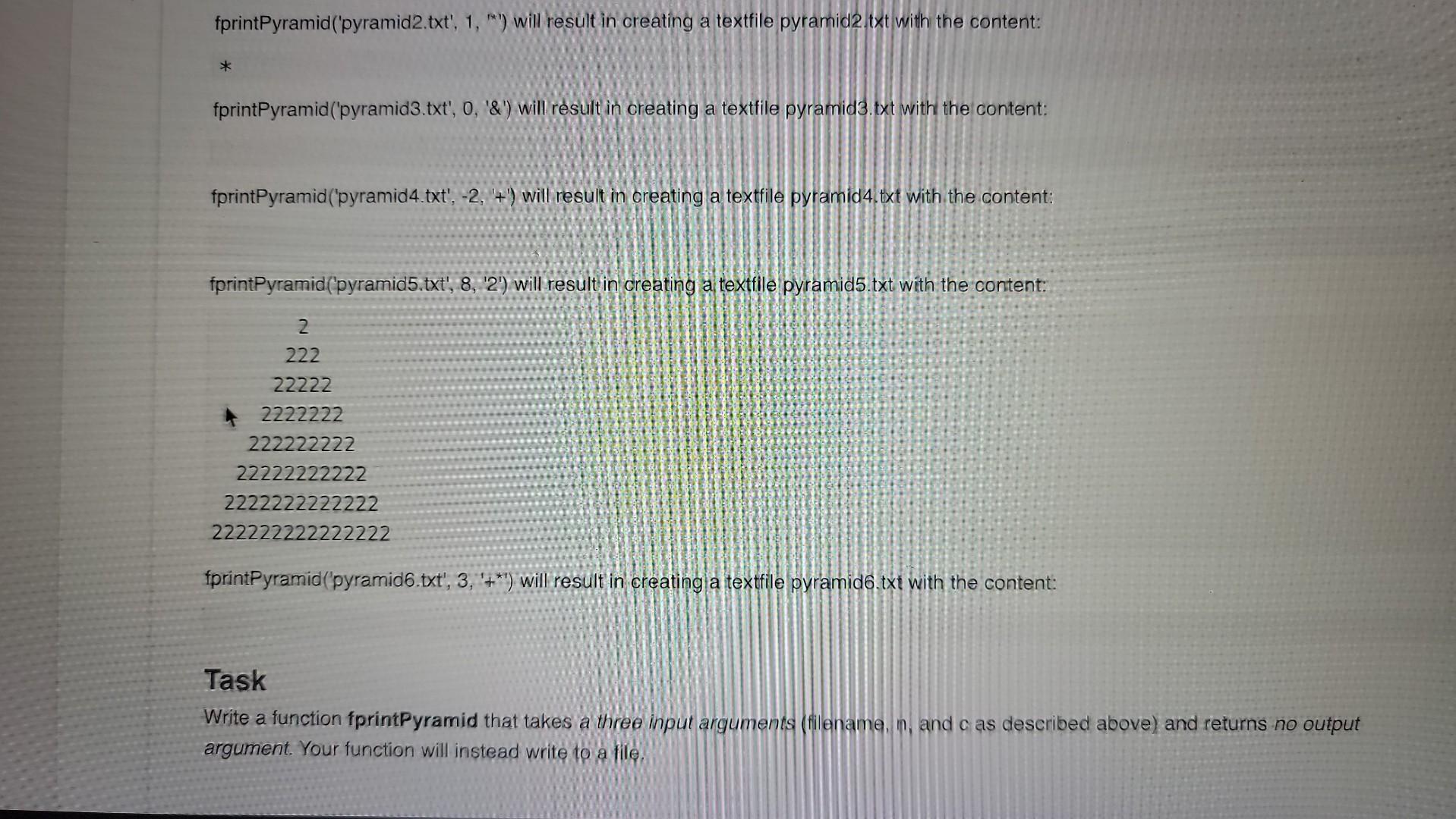 Solved Problem Given A Filename An Integer N And A Single Chegg