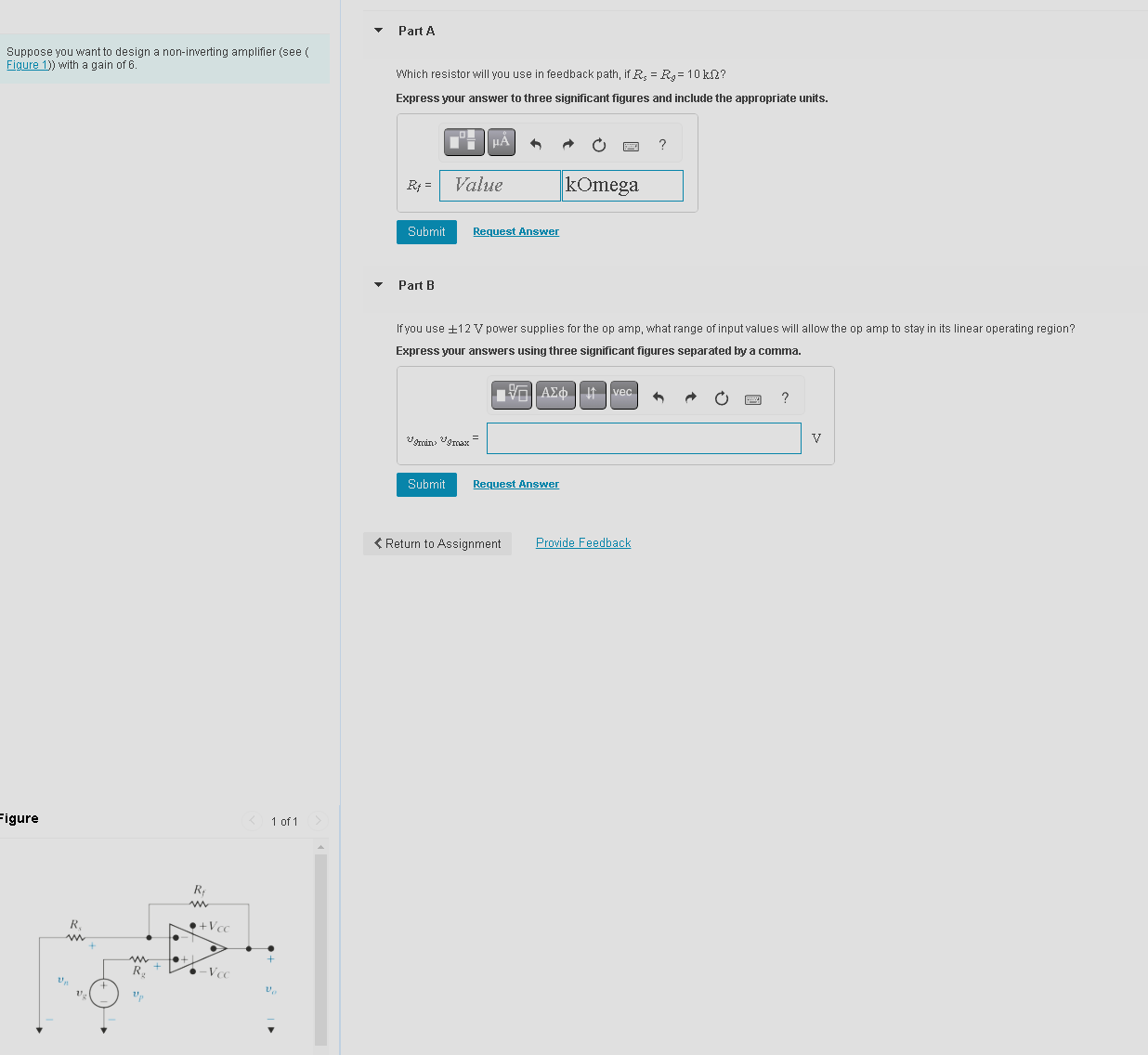 Solved Suppose you want to design a non-inverting amplifier | Chegg.com