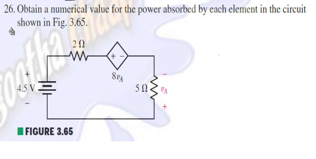 Solved Obtain a numerical value for the power absorbed by | Chegg.com