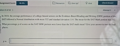 Solved Assignment score:posourcesGine Up?Hintstion 15 ﻿ot | Chegg.com