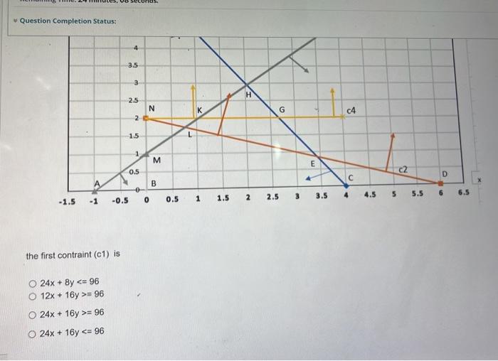 the first contraint (c1) is | Chegg.com