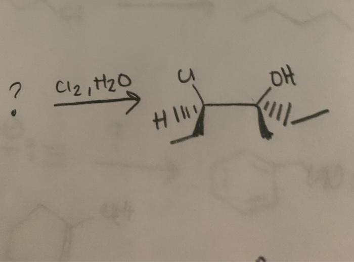 Solved u U 애 ? Cl2, H2O HU | Chegg.com