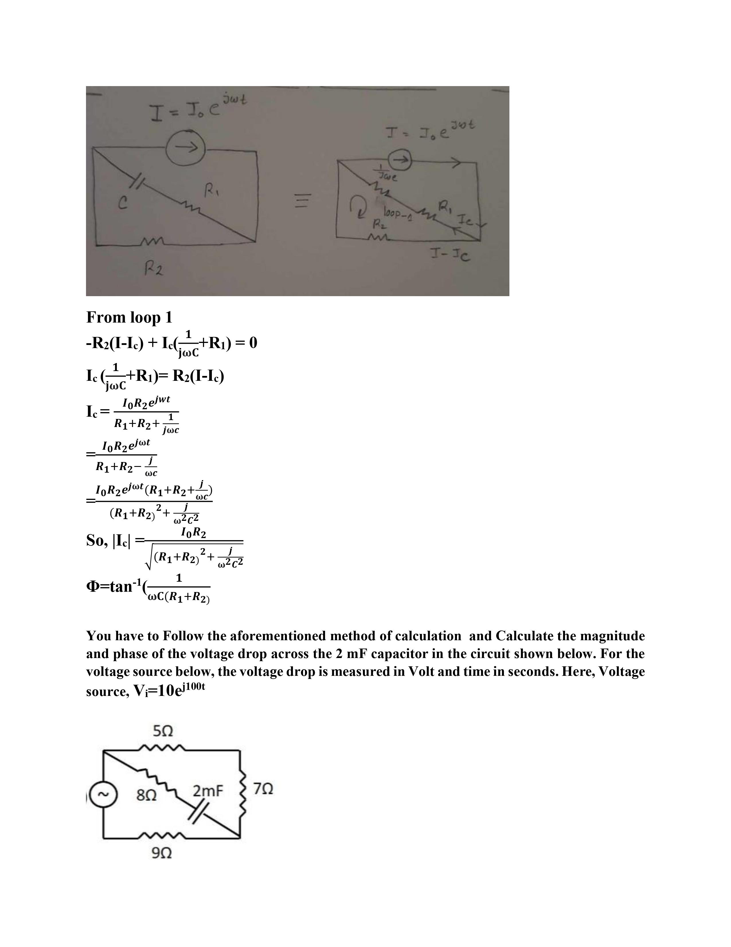 Solved From loop 1You have to Follow the aforementioned | Chegg.com