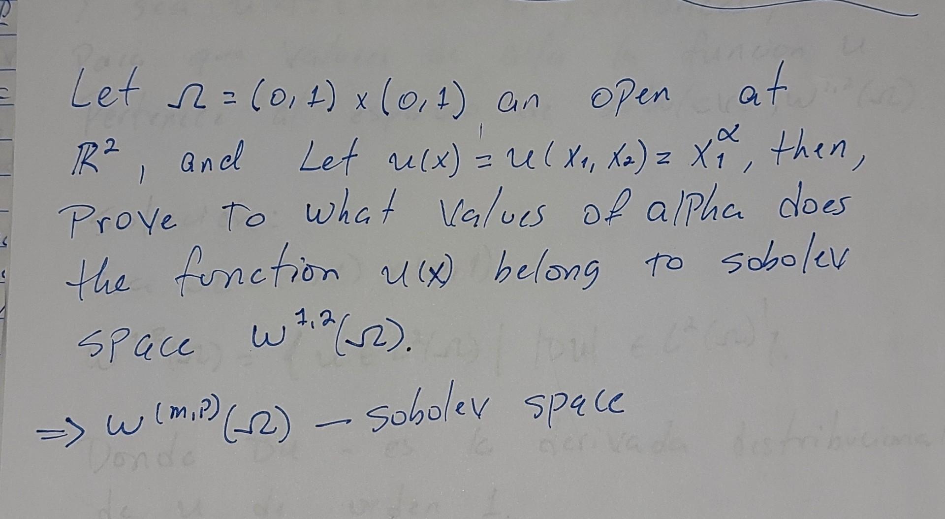 Solved Hi, i need some help with this problem of sobolev | Chegg.com