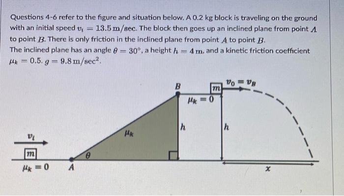 Solved -what is VB, the speed of the block after it travels | Chegg.com