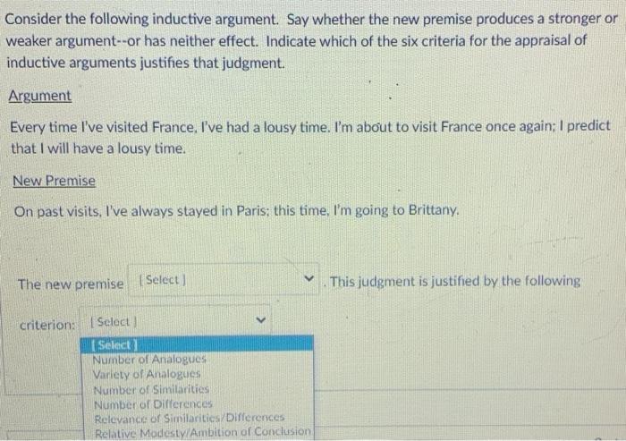 Solved Consider the following inductive argument. Say | Chegg.com