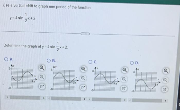 Solved Use a vertical shift to graph one period of the | Chegg.com