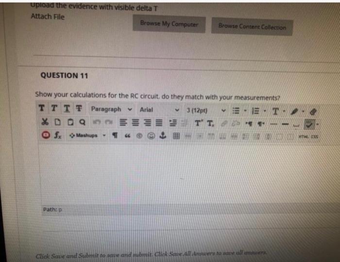 Solved QUESTION 6 Create a series RC drcuit with the | Chegg.com