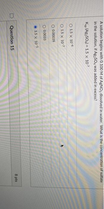 Solved A solution begins with 0.100 M of AgNO3 dissolved in | Chegg.com