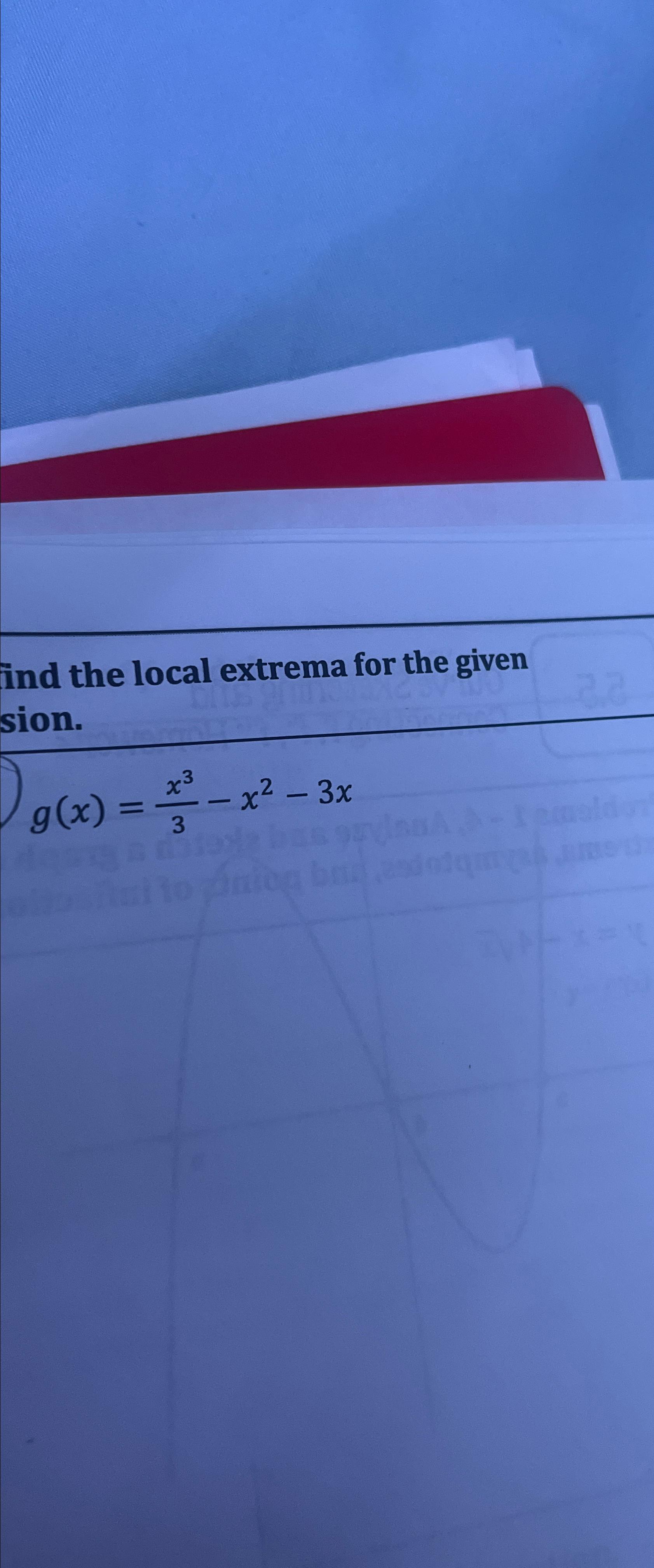 Solved ind the local extrema for the given | Chegg.com