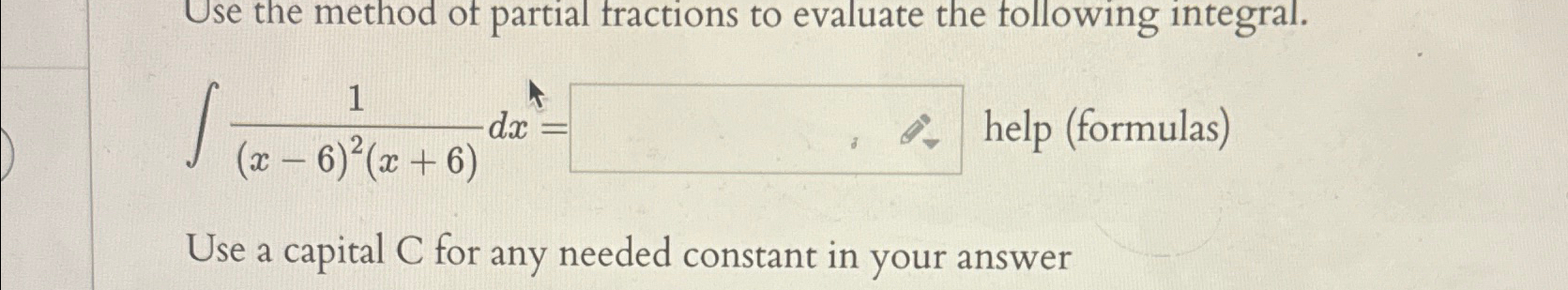Solved Use the method of partial fractions to evaluate the | Chegg.com