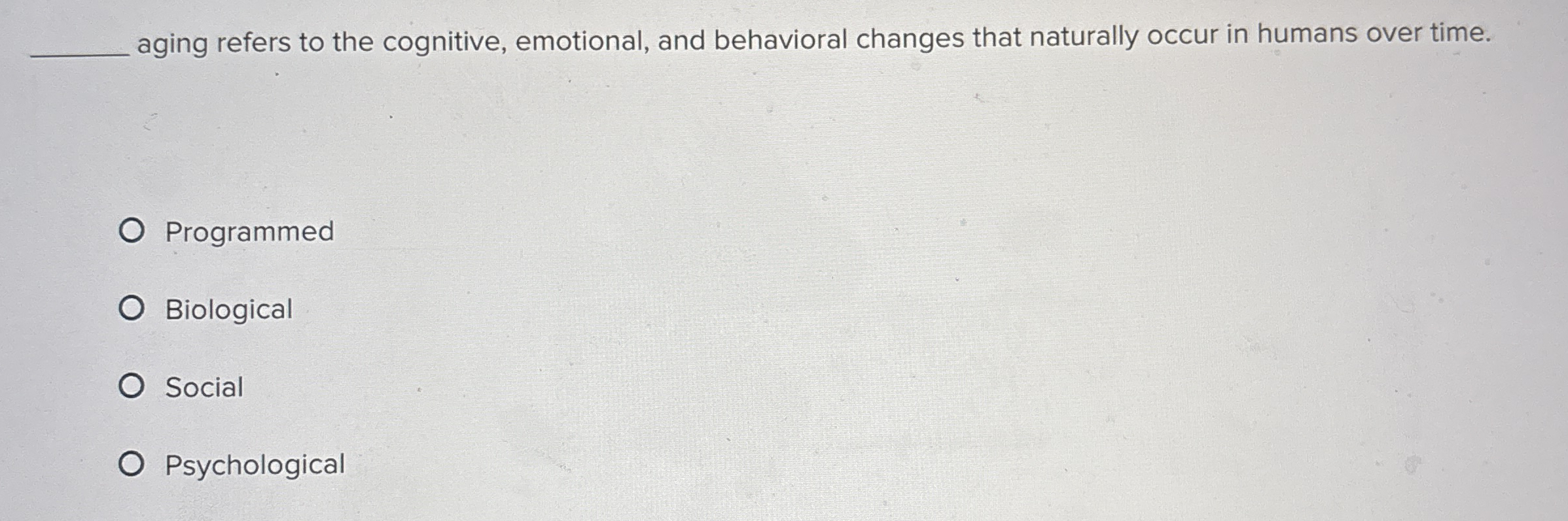 Solved aging refers to the cognitive, emotional, and | Chegg.com