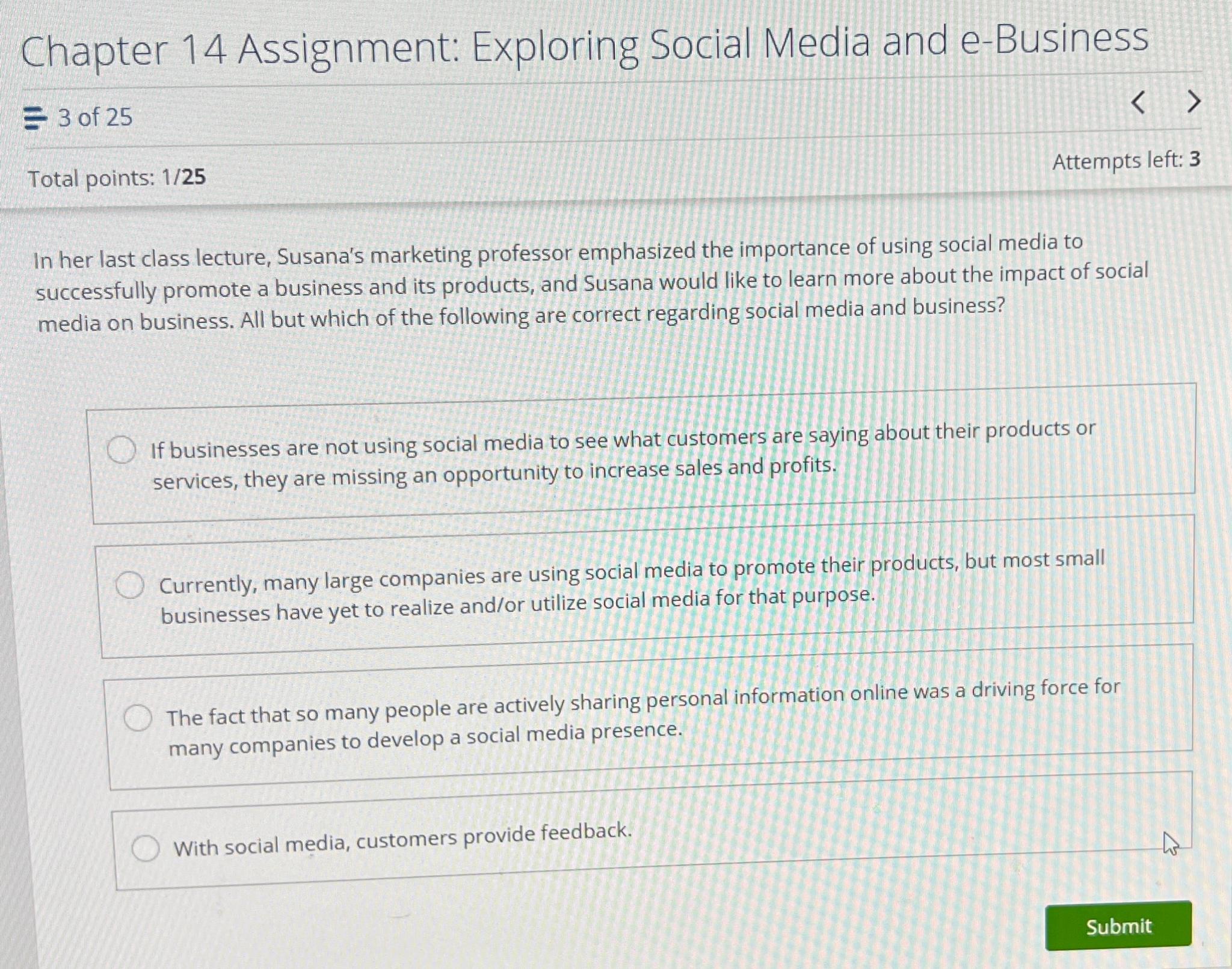 Solved Chapter 14 ﻿Assignment: Exploring Social Media and | Chegg.com
