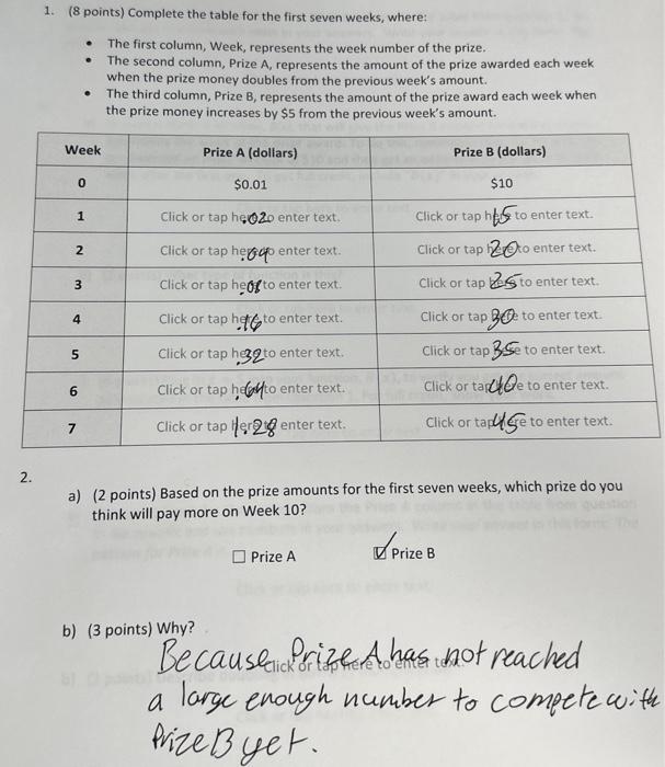 Solved please use the finished table to answer the following | Chegg.com