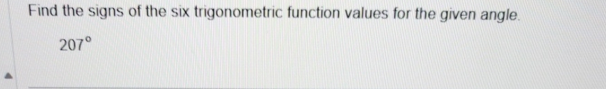 Solved Find the signs of the six trigonometric function | Chegg.com