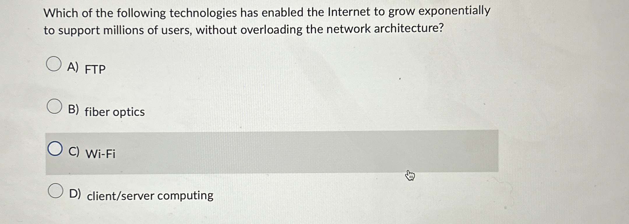 Solved Which of the following technologies has enabled the | Chegg.com