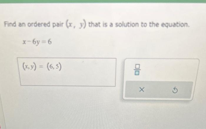 Solved Find an ordered pair (x,y) that is a solution to the | Chegg.com