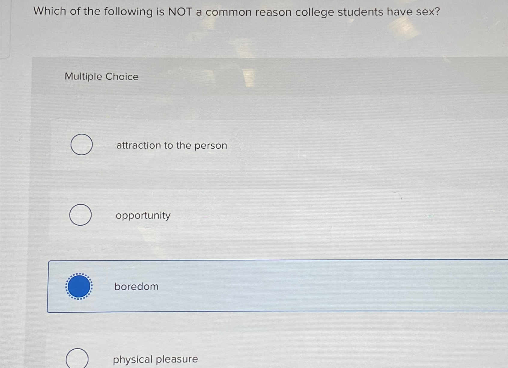 Solved Which of the following is NOT a common reason college | Chegg.com