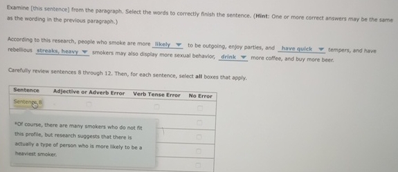 Examine [this sentence] ﻿from the paragraph. Select | Chegg.com