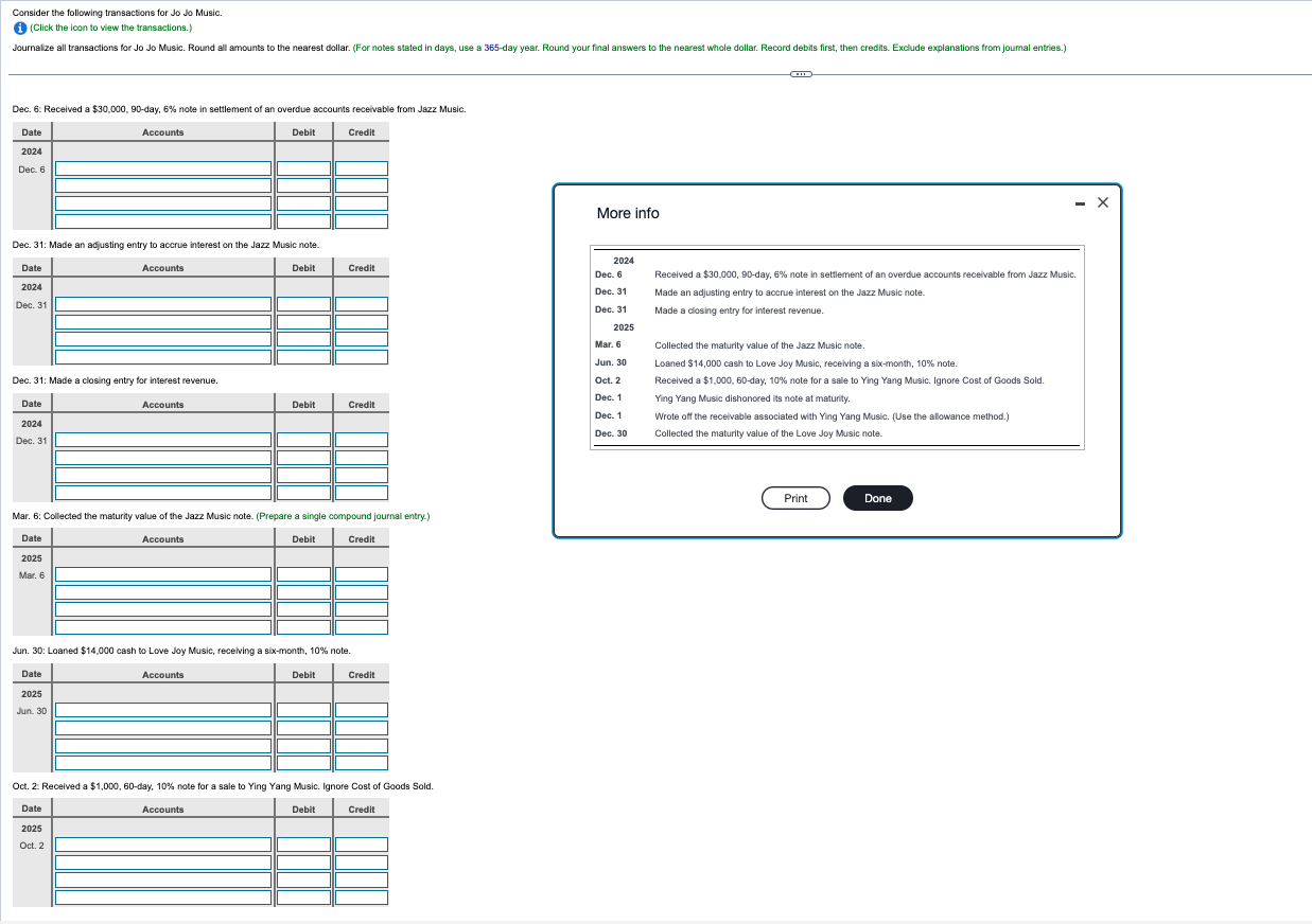 Solved Consider the following transactions for Jo Jo Music. | Chegg.com