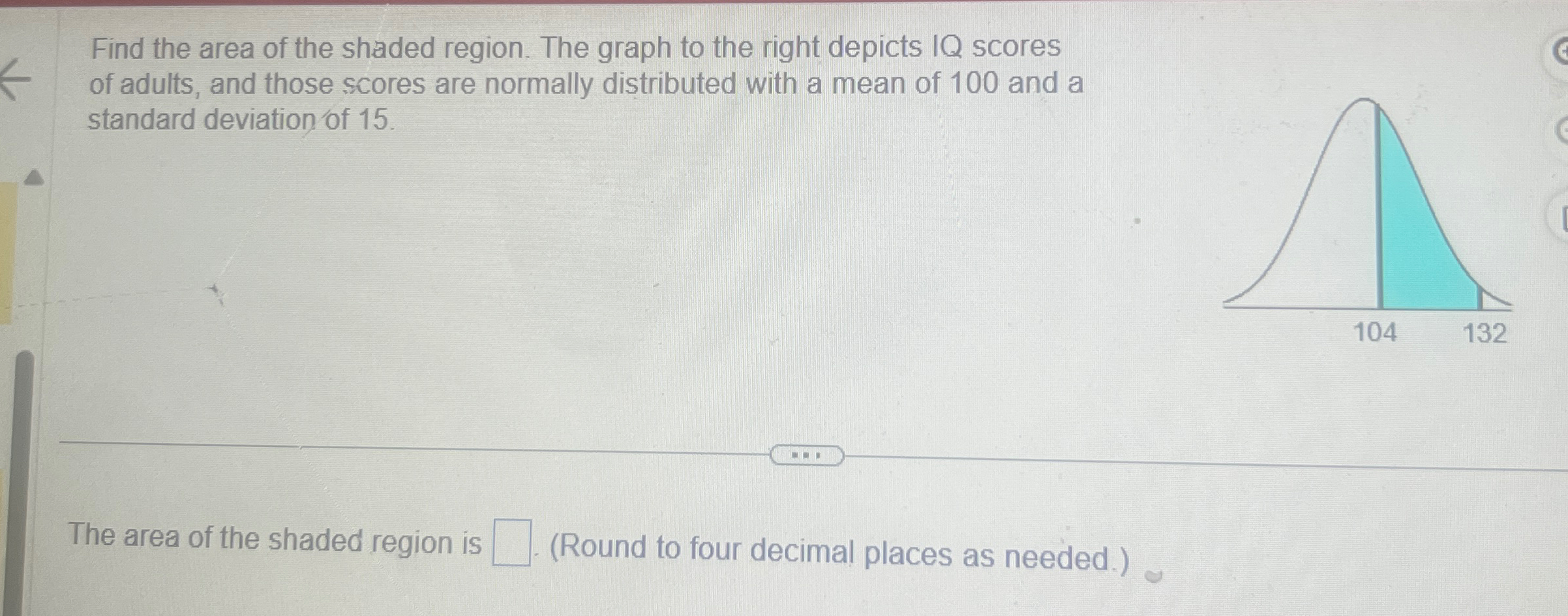 Solved Find the area of the shaded region. The graph to the | Chegg.com