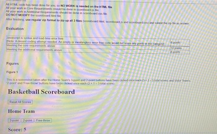 Solved Create a Javascript based application of scoreboard | Chegg.com