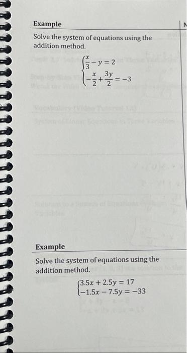 Solved Solve the system of equations using the addition | Chegg.com