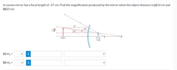 Solved The image behind a convex mirror (radius of curvature | Chegg.com