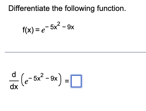 Solved Differentiate the following | Chegg.com