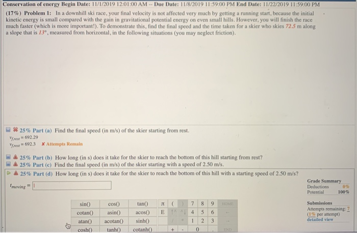 Solved Class Management Help Conservation of energy Begin | Chegg.com
