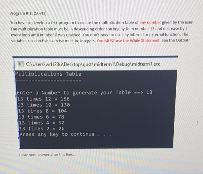 Solved Program # 1: (50Pts) You have to develop a C++ | Chegg.com