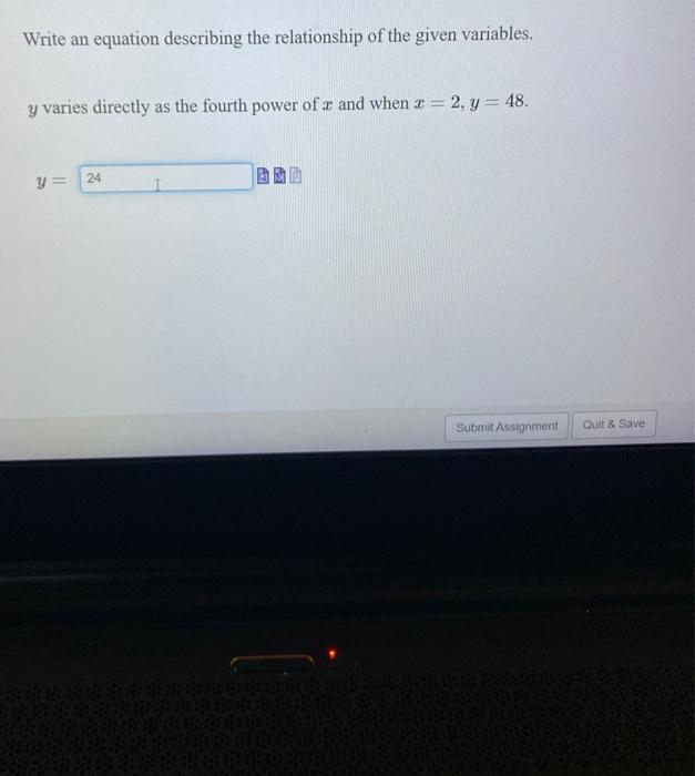 Solved Write An Equation Describing The Relationship Of The