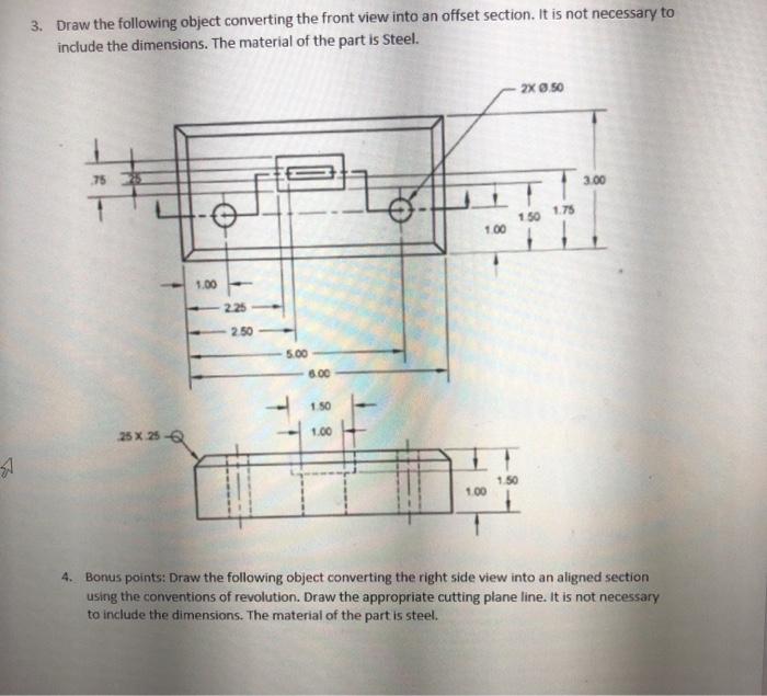 Solved 1. Draw the following object converting the right | Chegg.com