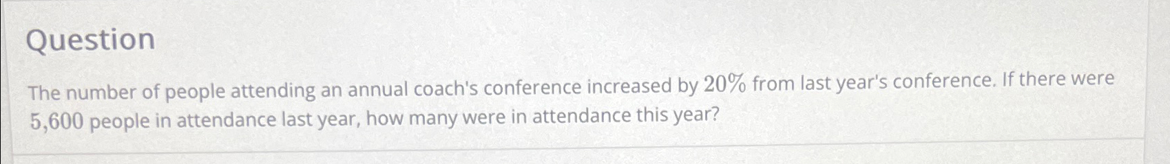 Solved QuestionThe number of people attending an annual | Chegg.com