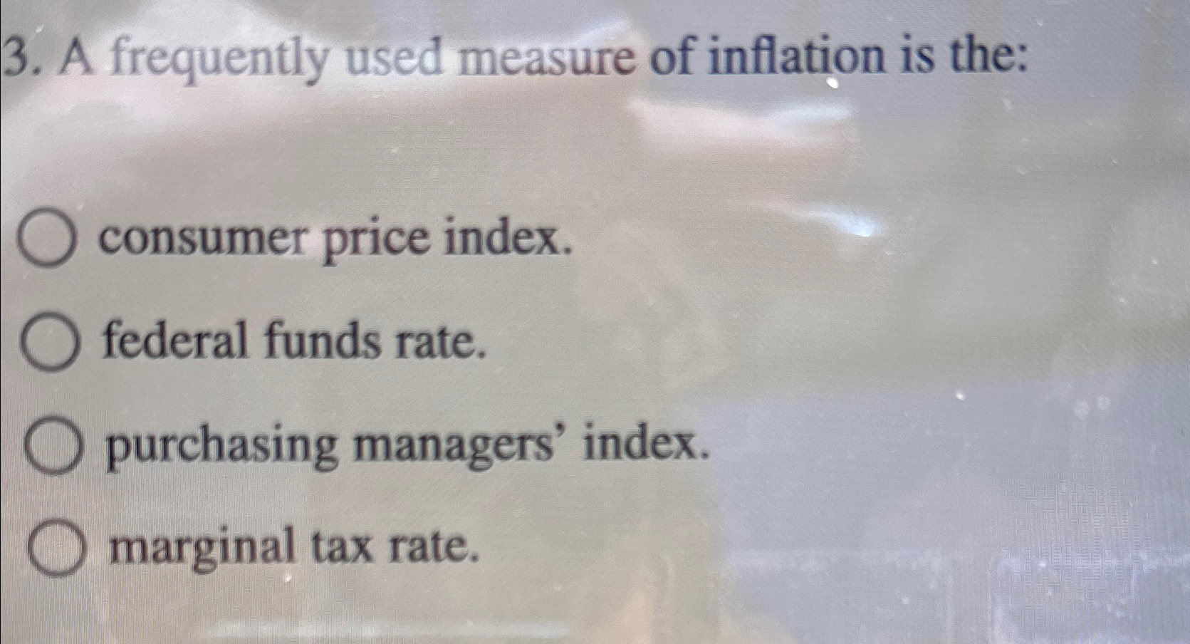Solved A frequently used measure of inflation is | Chegg.com