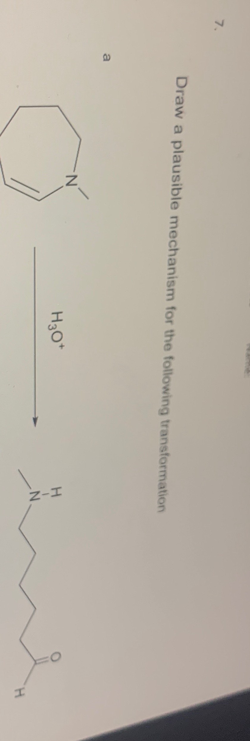 Solved Draw a plausible mechanism for the following | Chegg.com
