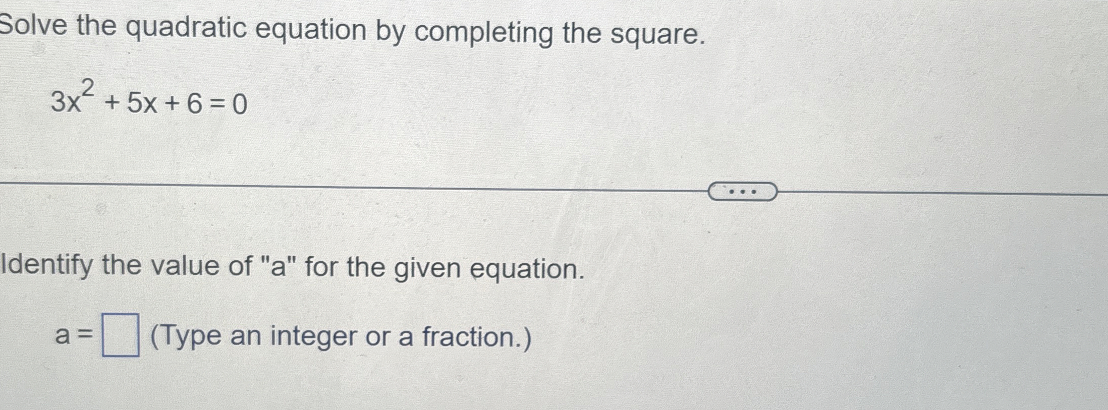Solved Solve the quadratic equation by completing the | Chegg.com