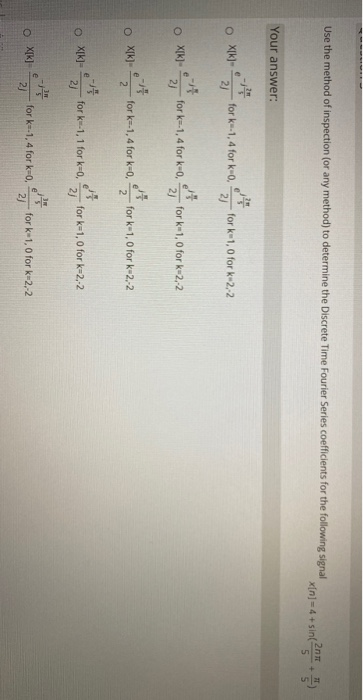 Solved Use the method of inspection (or any method) to | Chegg.com