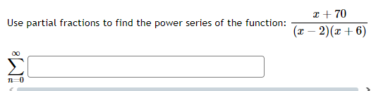 Solved Use partial fractions to find the power series of the | Chegg.com